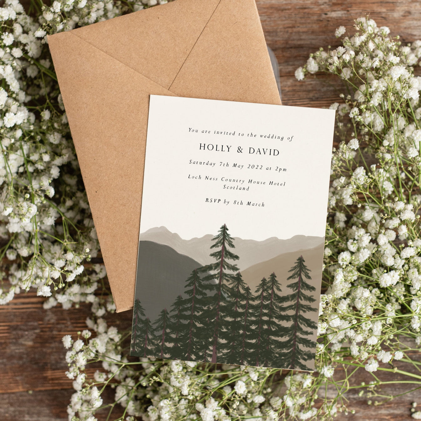 Forest Wedding Invitation Suite | Rustic Woodland Wedding Invite ...